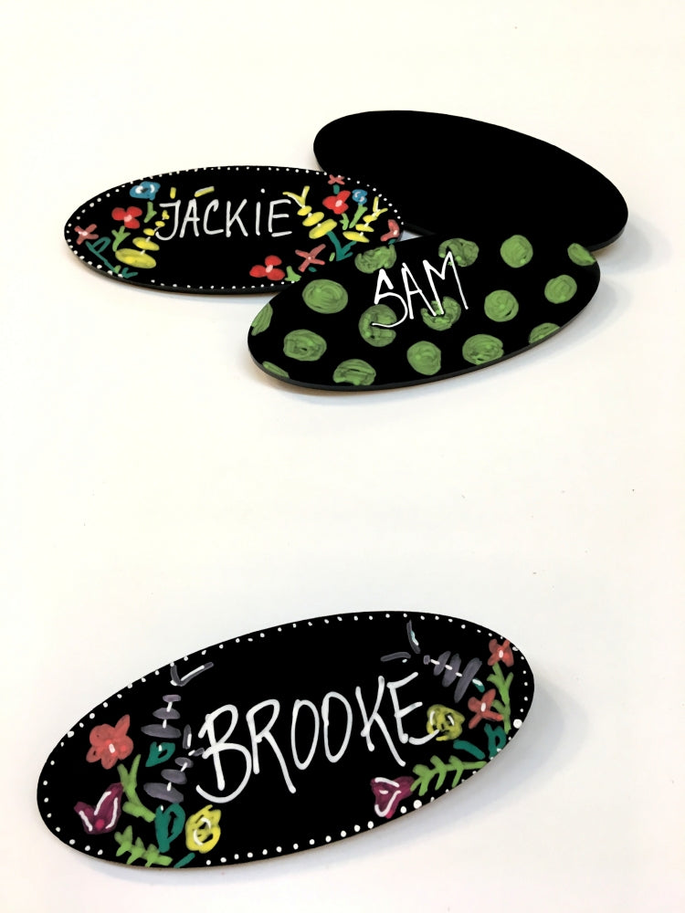 Oval Chalkboard Name Tags – Set of 5 | Chalk Ink®