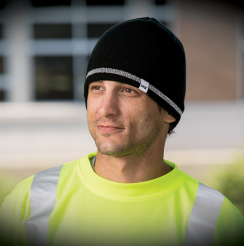 MAX135 Straight HI-VIZ Beanies with 3M Flex Thinsulate Lining