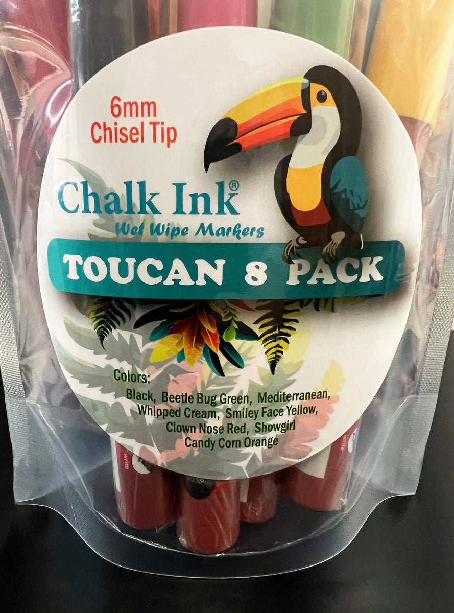 6mm Toucan 8 Pack Wet Wipe - 6mm at Chalk Ink