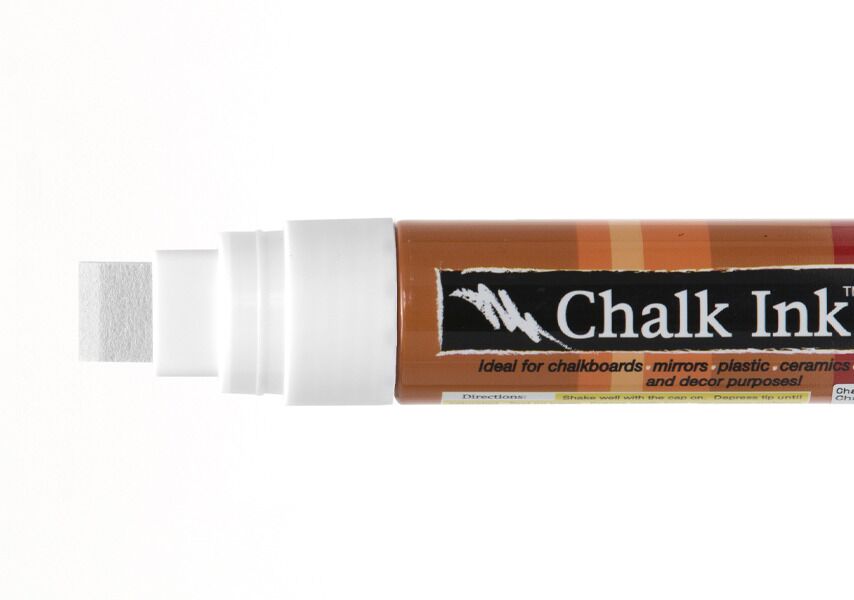 Broad Tip White 15mm Wet Wipe Chalk Marker | Chalk Ink®