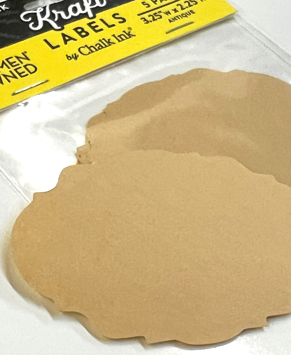 Kraft Antique Peel & Stick Writeable Labels 5 Pack