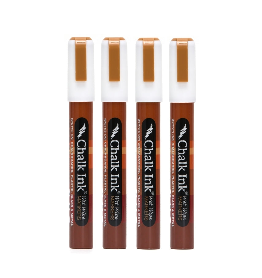 White 6mm Wet Wipe Chalk Markers Commercial 4 Pack | Chalk Ink®