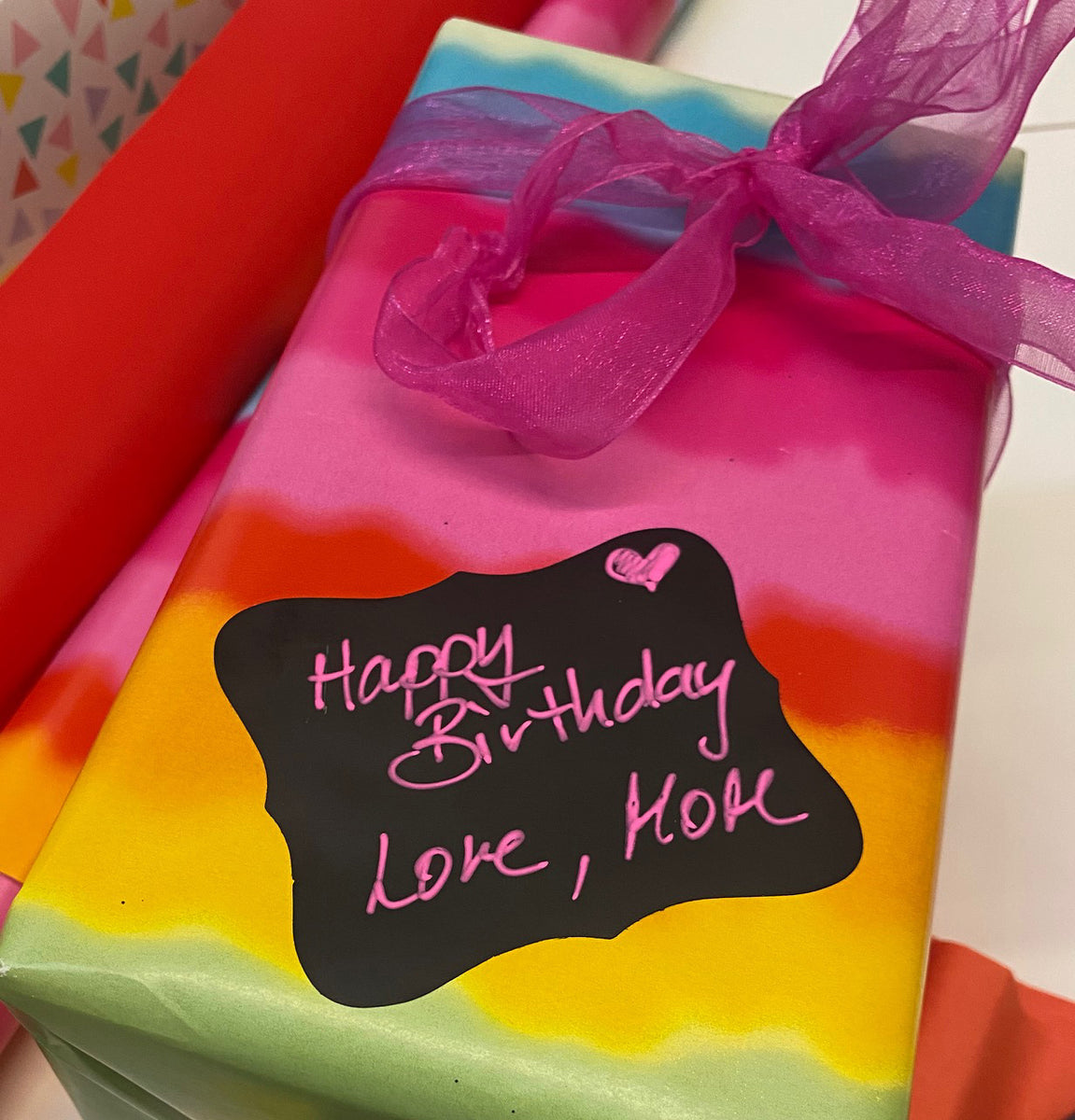 Black Fancy Rectangle Peel & Stick Chalkboard Labels 10 Pack